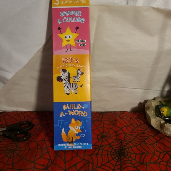 Toys | Classic 3 Card Games Shapea Colors 123 Match Game And Build A ...